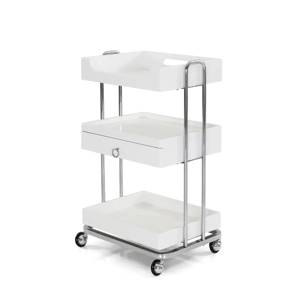 Beauty Trolleys White Trolley Cart – Beauty Ace Salon Furniture